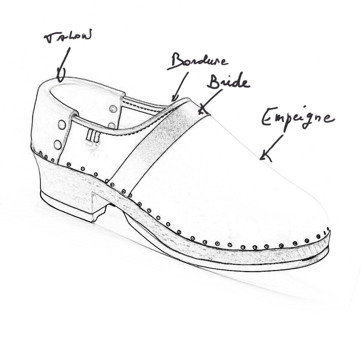Galoches personnalisées (cuir et bois), fabrication française - galoche ...