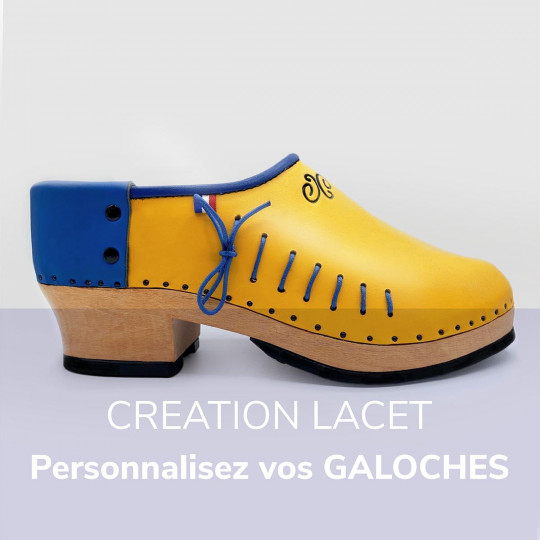Galoches personnalisées (cuir et bois), fabrication française - galoche ...
